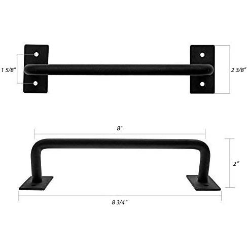 8" Industrial Pull Handle | Matte Black
