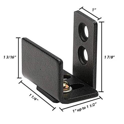Universal Barn Door Bottom Guide | Wall Mount U-Shape | MJC & CO